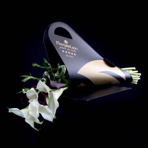 Comandă Online Buchet Buchet din cale albe, negre si bambus – FlorideLux